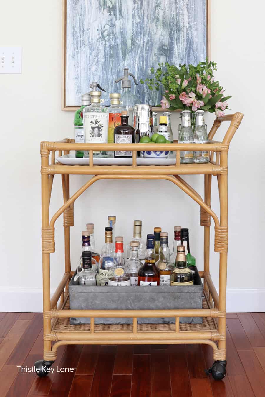 Easy Entertaining Bar Cart Styling - Thistle Key Lane