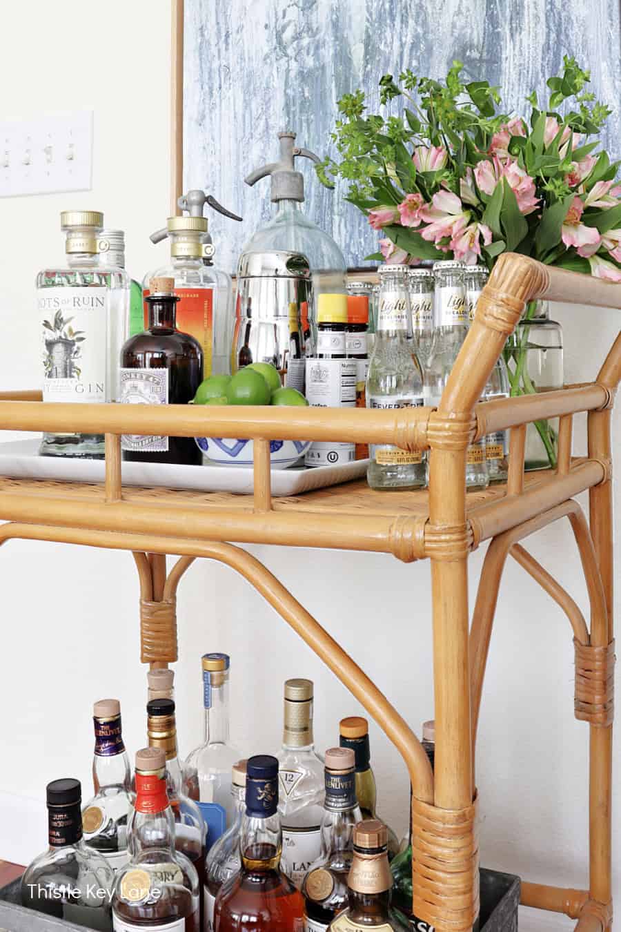 Easy Entertaining Bar Cart Styling - Thistle Key Lane