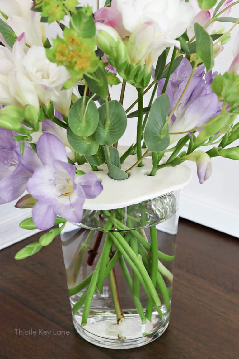 DIY Air Dry Clay Flower Frogs - Thistle Key Lane