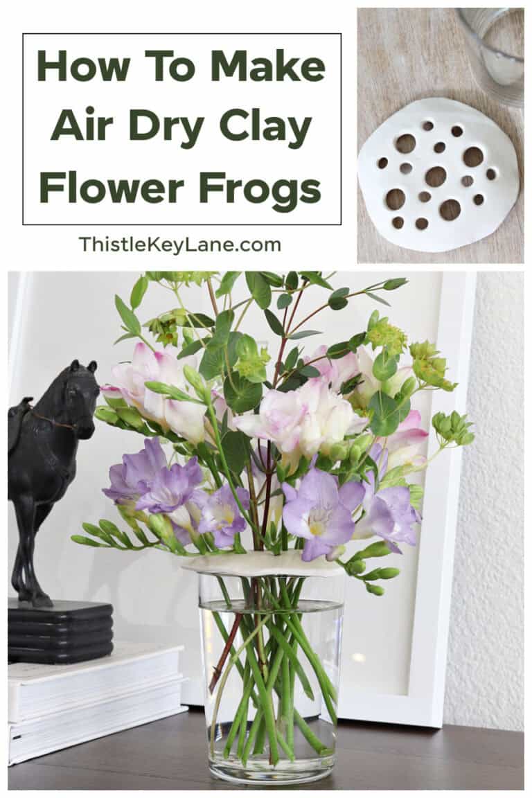 DIY Air Dry Clay Flower Frogs - Thistle Key Lane