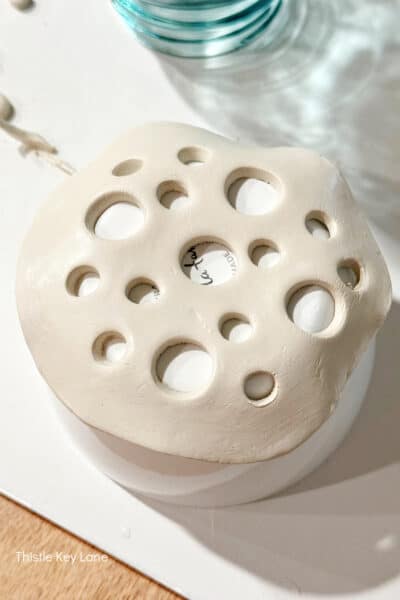 DIY Air Dry Clay Flower Frogs - Thistle Key Lane