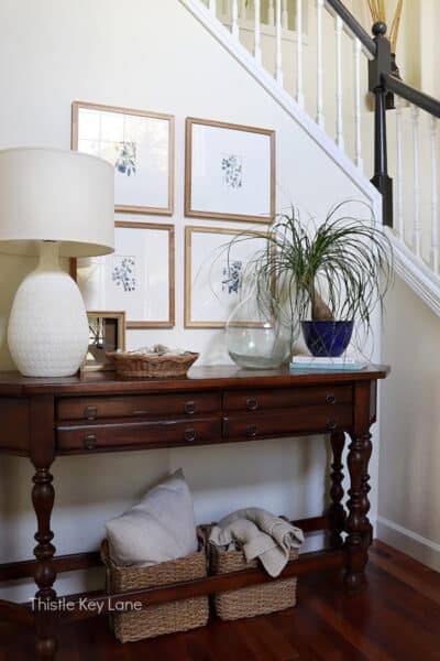 Neutral Coastal Entryway Styling - Thistle Key Lane
