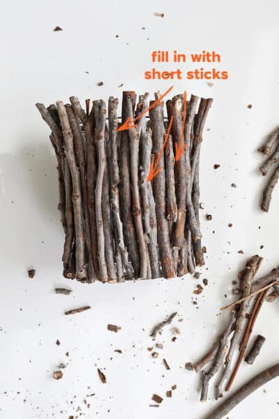 DIY Rustic Stick Vase - Thistle Key Lane
