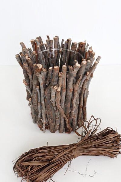 DIY Rustic Stick Vase - Thistle Key Lane
