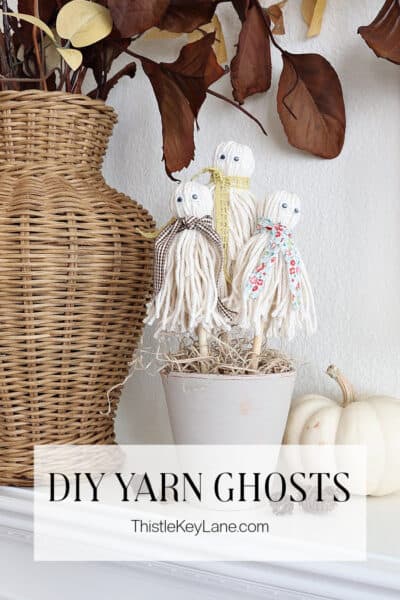 Easy Yarn Ghosts DIY - Thistle Key Lane