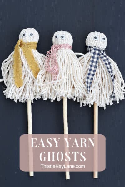 Easy Yarn Ghosts DIY - Thistle Key Lane