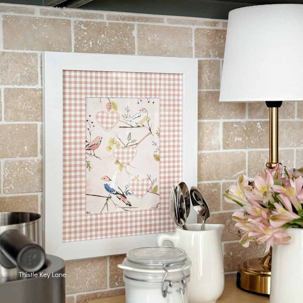 DIY Subtle Valentine's Day Art - Thistle Key Lane