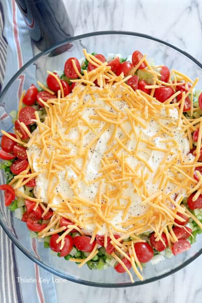 Green Pea Layered Salad Recipe - Thistle Key Lane