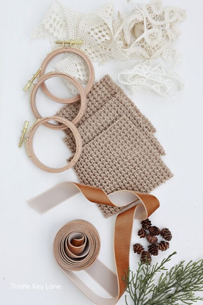 Embroidery Hoop Ornaments From Sweaters - Thistle Key Lane