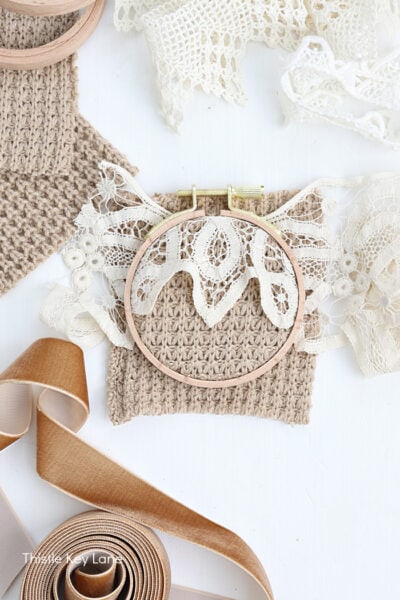 Embroidery Hoop Ornaments From Sweaters - Thistle Key Lane
