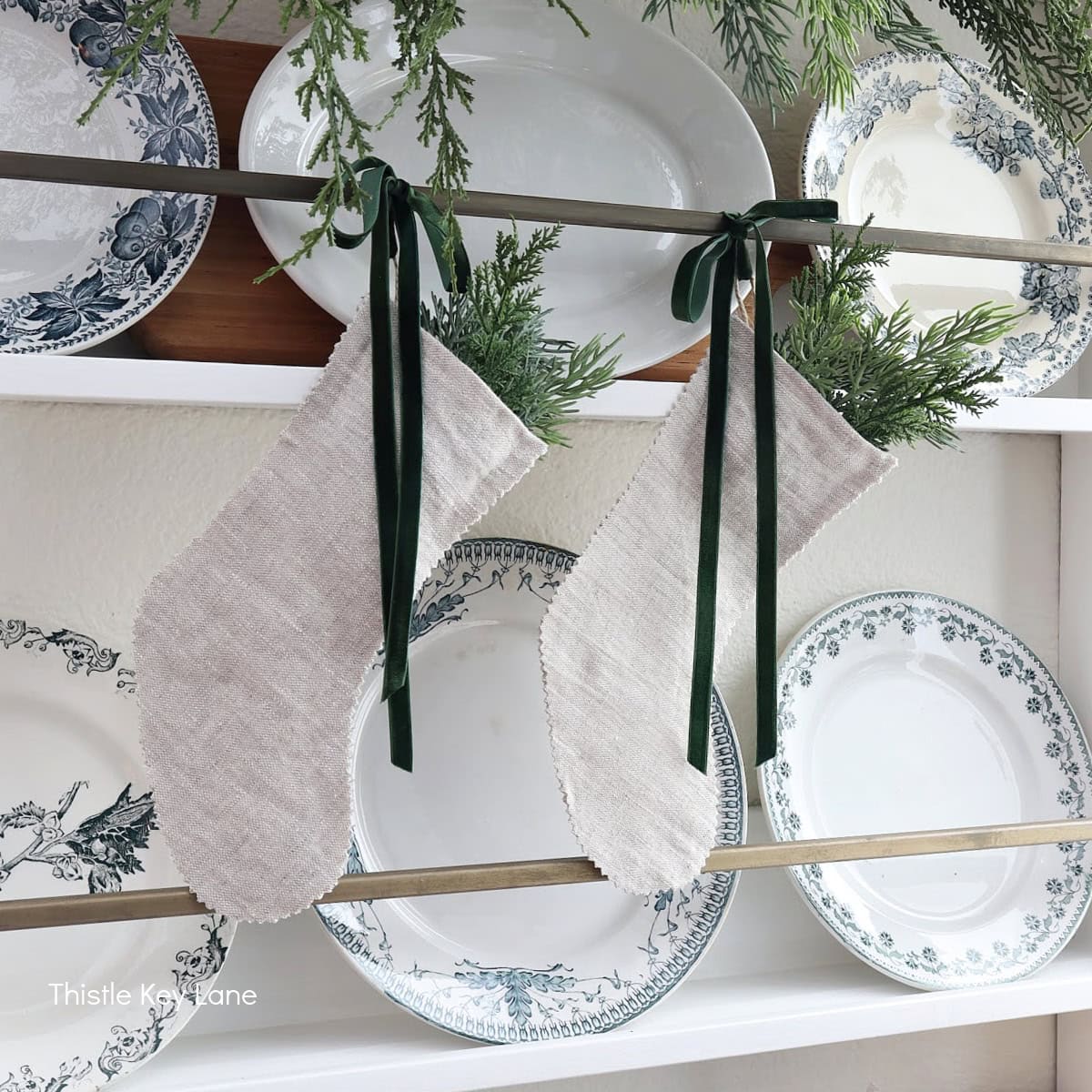 How To Decorate With Homemade Stockings - Thistle Key Lane
