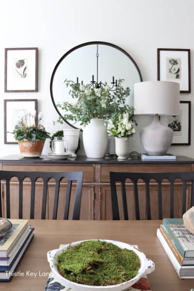 Floral Spring Vignette For Buffet Or Sideboard - Thistle Key Lane